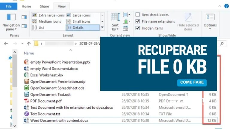 Come Recuperare File da 0 KB su Dischi exFAT